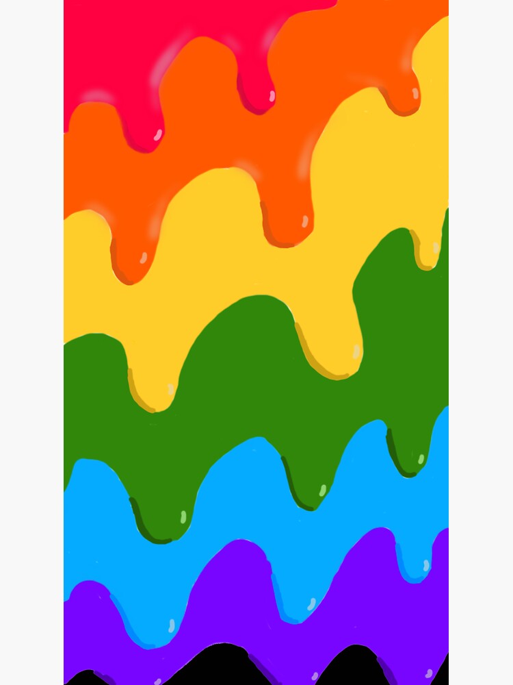"Rainbow Drip" Sticker for Sale by Cymphonycwf | Redbubble