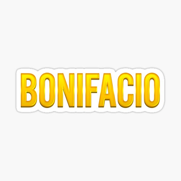 "Bonifacio Name" Sticker for Sale by desexperiencia | Redbubble