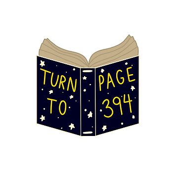 "Turn to Page 394" Sticker for Sale by designsbyalyssa | Redbubble