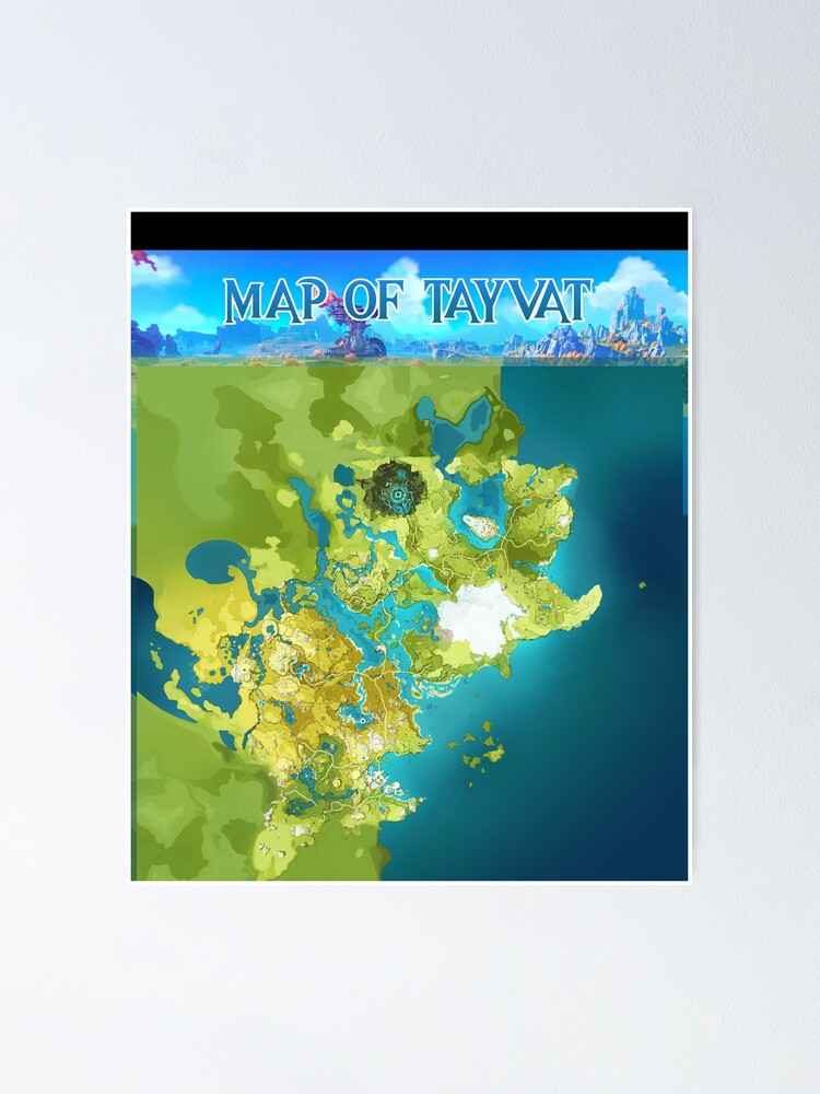 "Genshin impact world map" Poster for Sale by Gloria312 | Redbubble