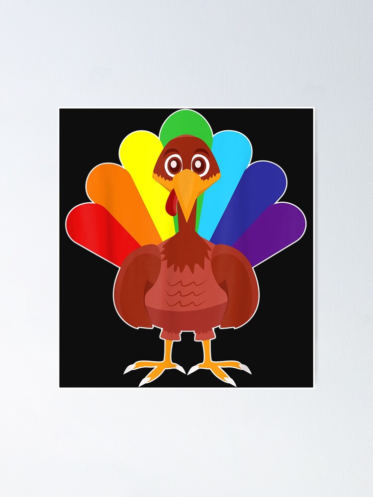 "LGBT Gay Turkey Pride Rainbow Clothes Outfit Thanksgiving" Poster for ...