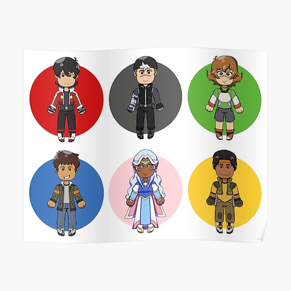 "Voltron Chibi Paladins" Poster for Sale by IzzyRoseDesigns | Redbubble