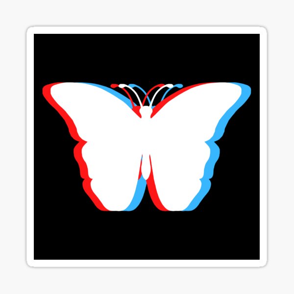 "glitch butterfly" Sticker by broadwaygirl142 | Redbubble