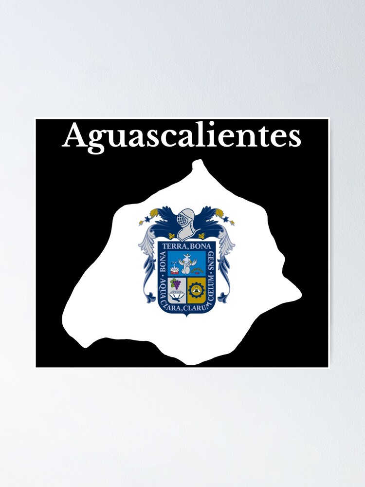Póster «Bandera del mapa del estado de Aguascalientes, México» de ...