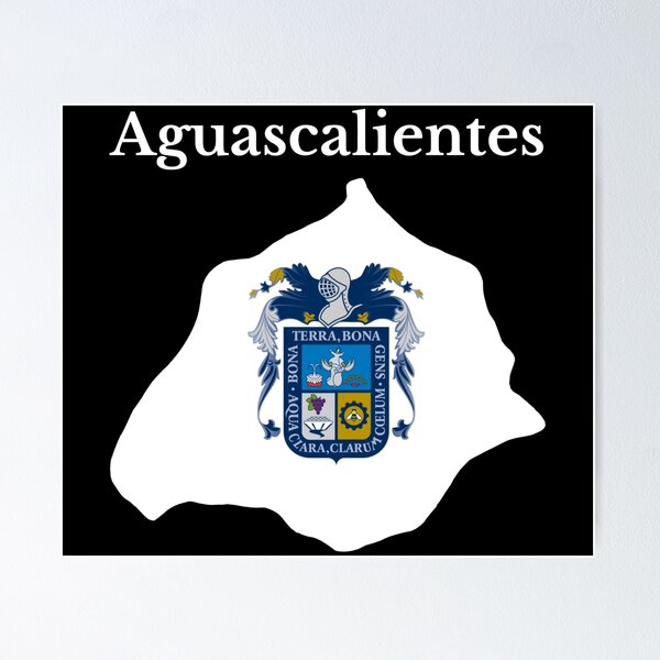 "Aguascalientes State Map Flag, Mexico" Poster for Sale by marosharaf ...