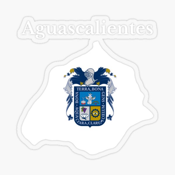 Pegatina «Bandera del mapa del estado de Aguascalientes, México» de ...