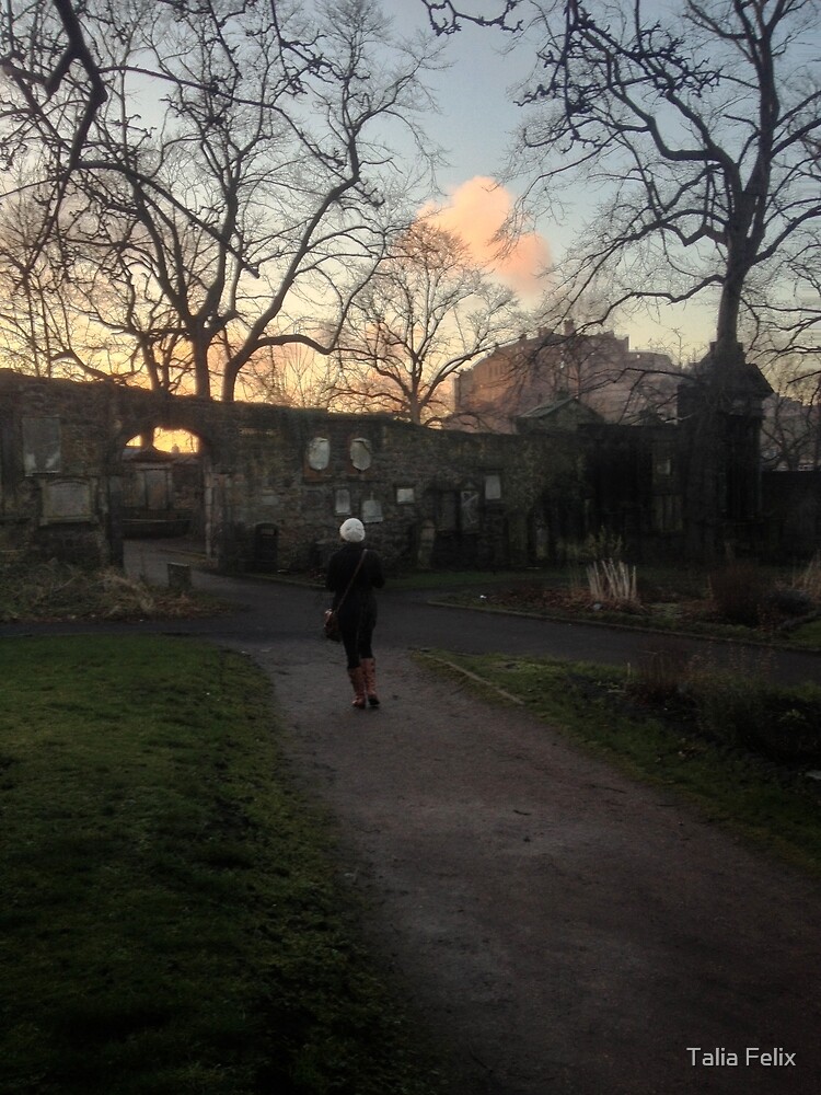 "Crossroads at Old Graveyard with Castle" by Talia Felix | Redbubble