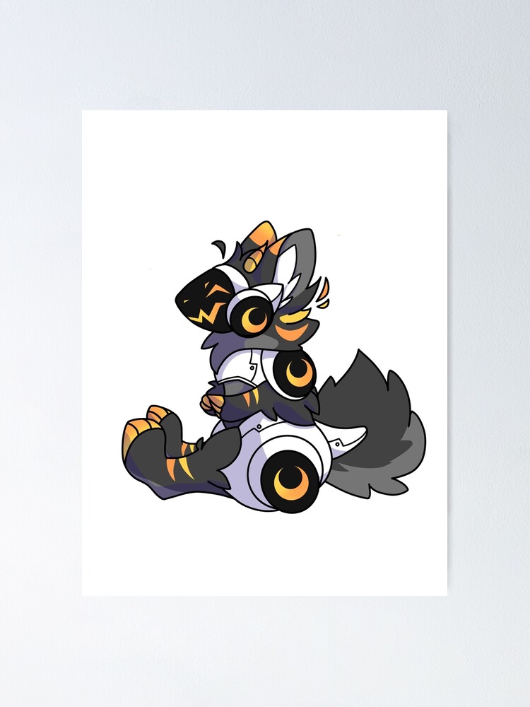 "Lemondrop the Protogen" Poster by Fursumi | Redbubble