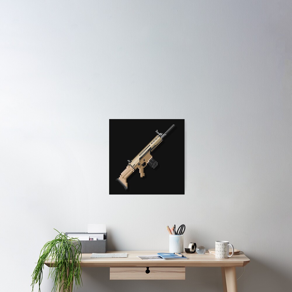 "Scar-H 7.62x51mm NATO Pixel Art" Poster for Sale by pixelbrian | Redbubble