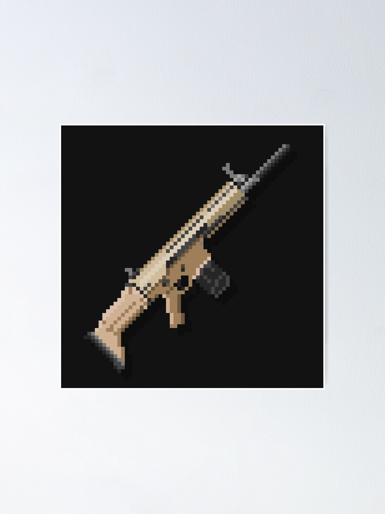 "Scar-H 7.62x51mm NATO Pixel Art" Poster for Sale by pixelbrian | Redbubble
