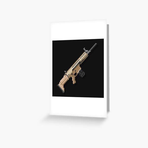 "Scar-H 7.62x51mm NATO Pixel Art" Greeting Card for Sale by pixelbrian ...