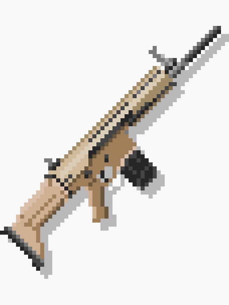 Pegatina «Scar-H 7,62x51 mm NATO Pixel Art» de pixelbrian | Redbubble