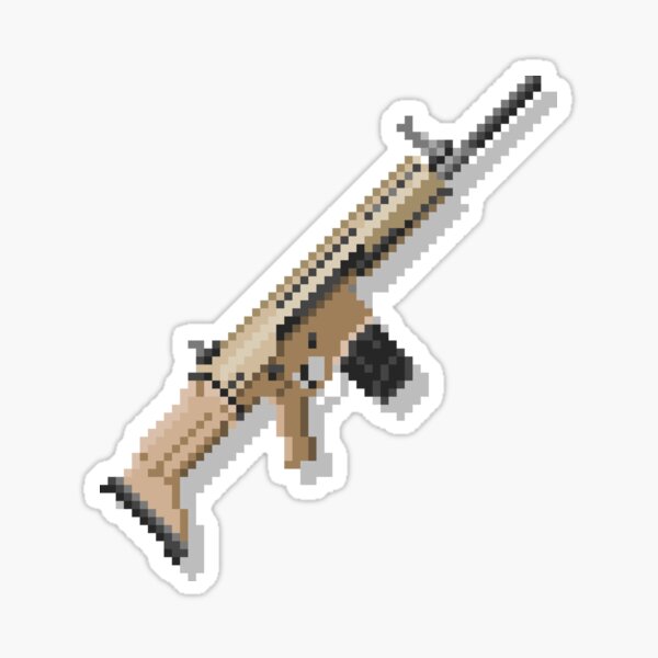 Pegatina «Scar-H 7,62x51 mm NATO Pixel Art» de pixelbrian | Redbubble