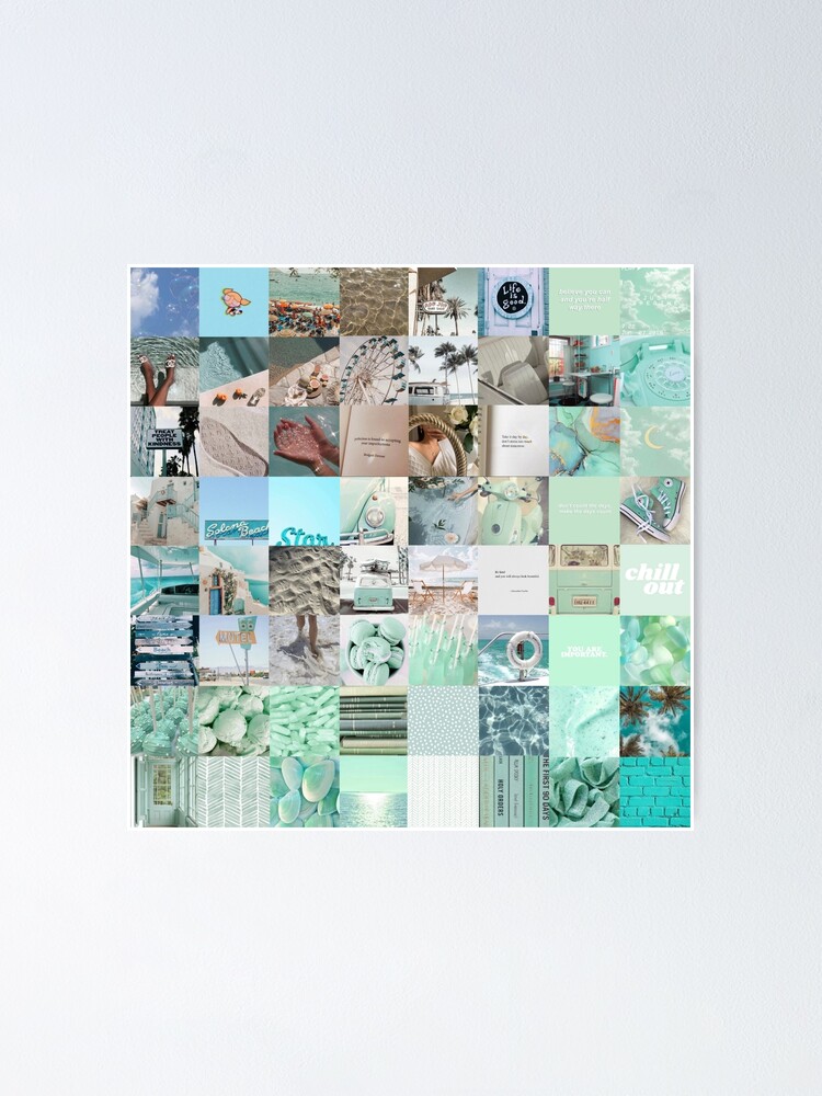 "Aqua Collage " Poster for Sale by phoebebullock | Redbubble