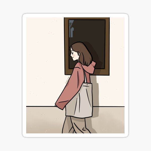 "Yeojachingu // Girlfriend" Sticker by cramelcream | Redbubble