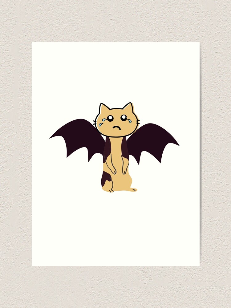 "Bat Cat Meme Emoji" Art Print for Sale by HerederaCo | Redbubble