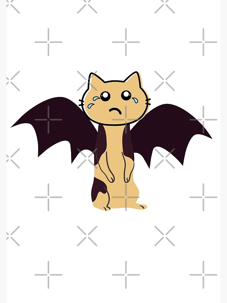 "Bat Cat Meme Emoji" Art Print for Sale by HerederaCo | Redbubble
