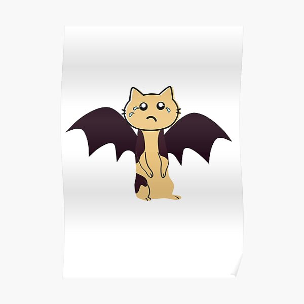 "Bat Cat Meme Emoji" Poster by HerederaCo | Redbubble