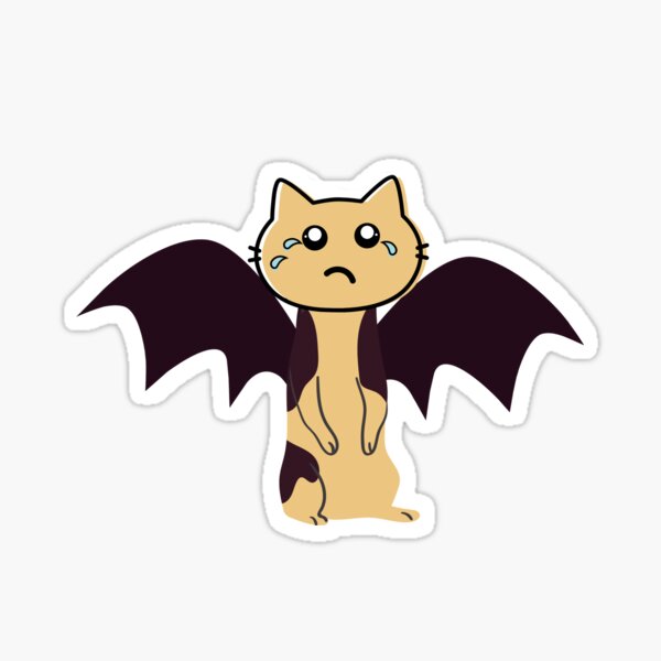"Bat Cat Meme Emoji" Sticker for Sale by HerederaCo | Redbubble