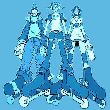 "Jet Set Radio Future (JSRF) The GGs Blue Tint" Sticker for Sale by ...