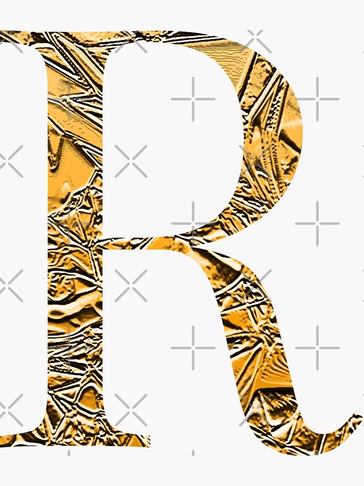 "Letter R Gold Premium Luxury Alphabet" Sticker for Sale by Soursoul99 ...