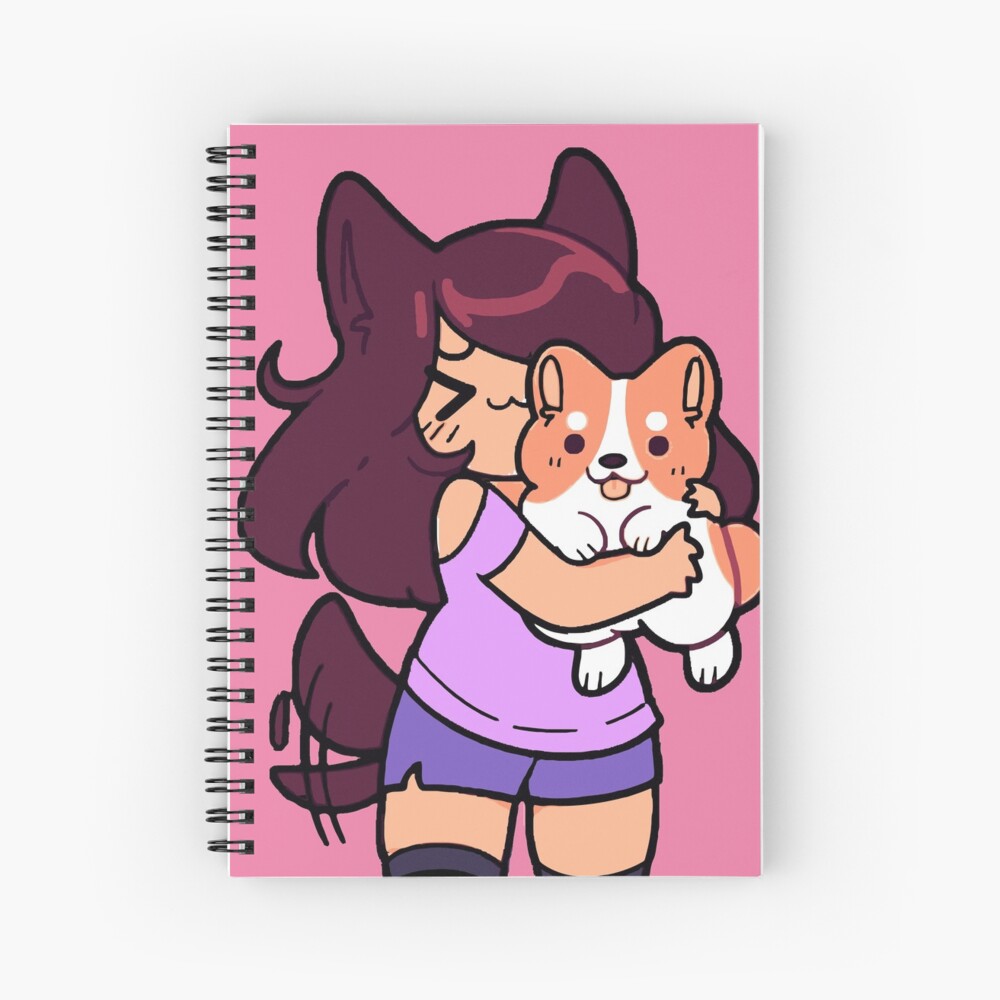 "aphmau Cute with her Dog" Spiral Notebook by bconnora | Redbubble