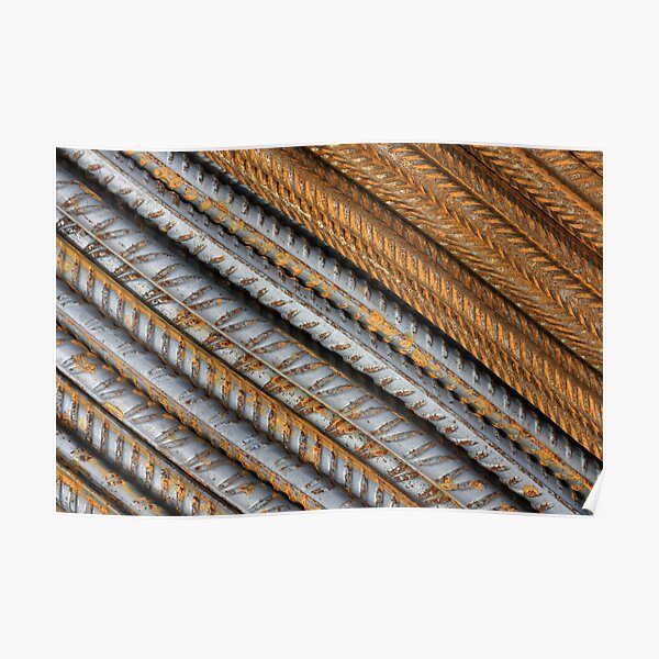 "Rusty Rebar Metal Texture Pattern" Poster for Sale by DreamLand-Media ...