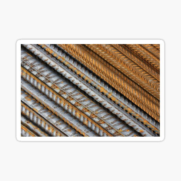 "Rusty Rebar Metal Texture Pattern" Sticker for Sale by DreamLand-Media ...