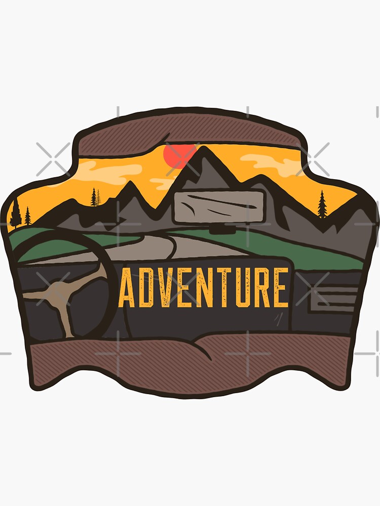 "Adventure Patch" Sticker for Sale by joabaj | Redbubble