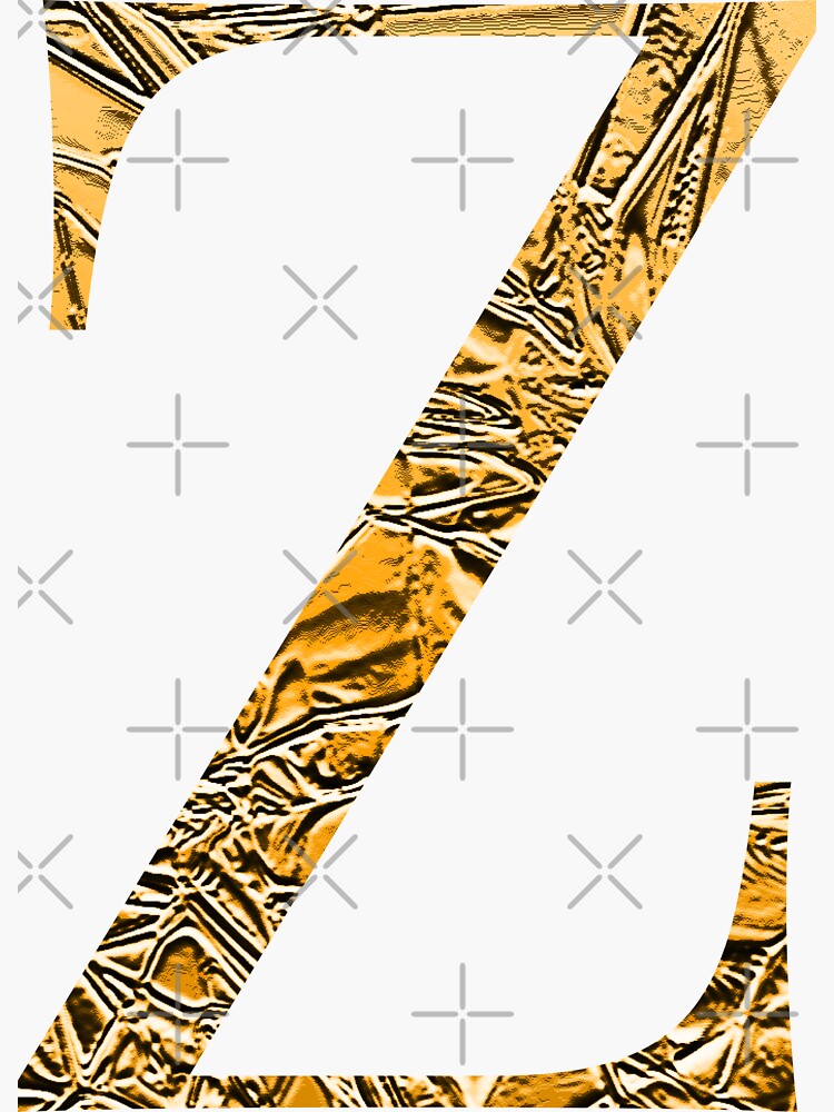 "Letter Z Gold Premium Luxury Alphabet Greek Zeta" Sticker by ...