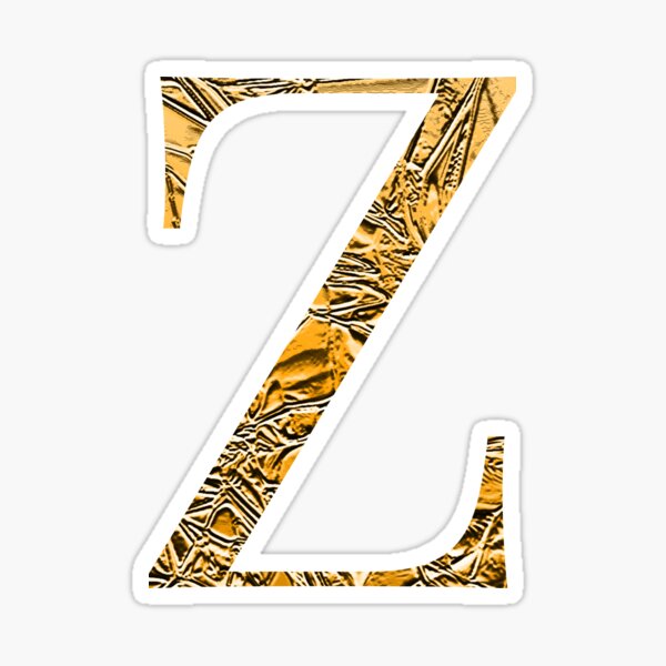 "Letter Z Gold Premium Luxury Alphabet Greek Zeta" Sticker by ...