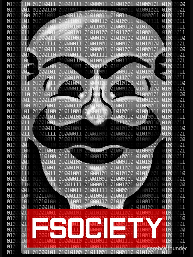 "FSOCIETY" T-shirt for Sale by cerebralthunder | Redbubble | mr robot t ...