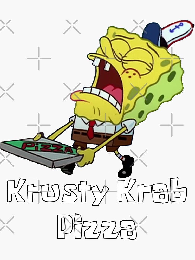 "SpongeBob SquarePants - Krusty Krab Pizza" Sticker for Sale by SMStore ...