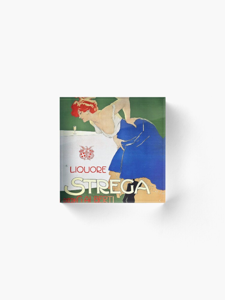 "Vintage Italian poster - Dudovich - Liquore Strega" Acrylic Block for ...