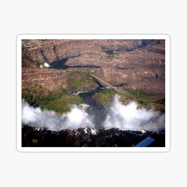 "Aerial of Victoria Falls, Africa (3)" Sticker for Sale by marghyde ...