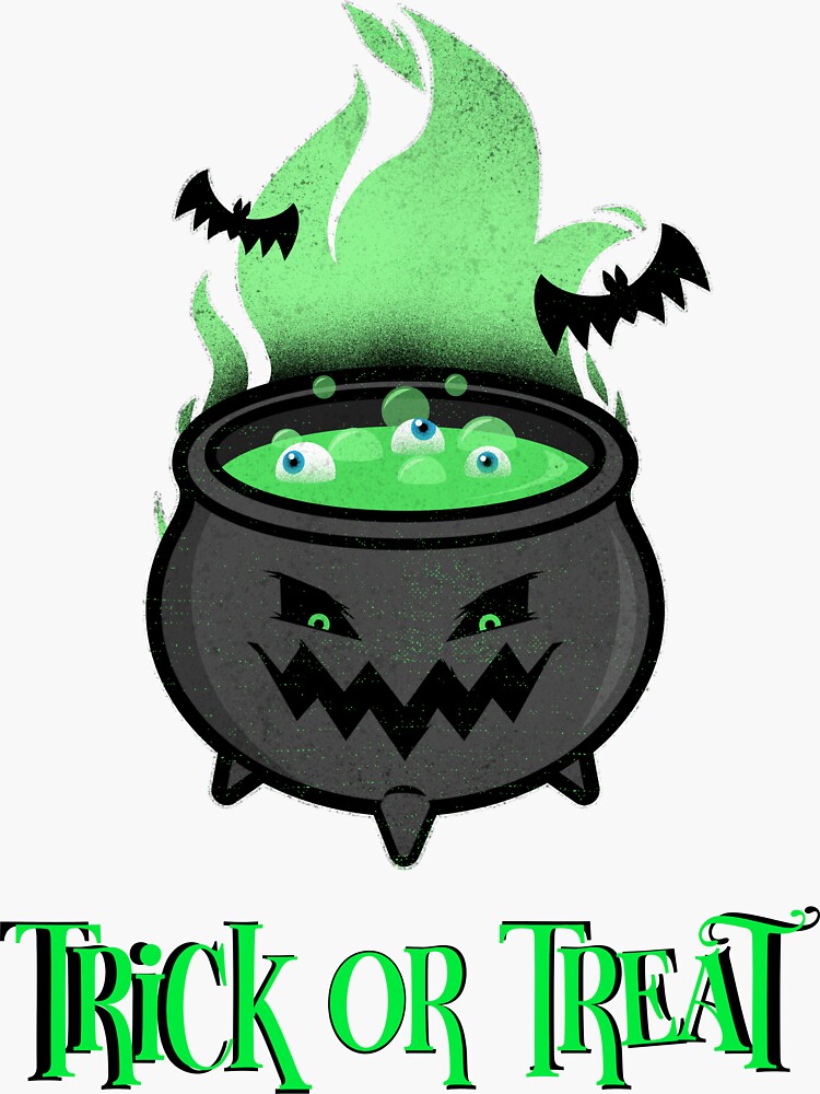 "Spooktober trick or treat " Sticker for Sale by Leafstuff | Redbubble