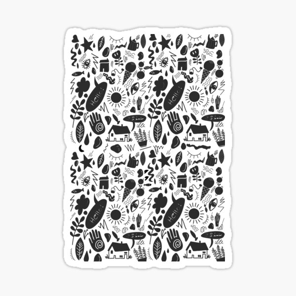 "Doodle art" Sticker by MMJArts | Redbubble