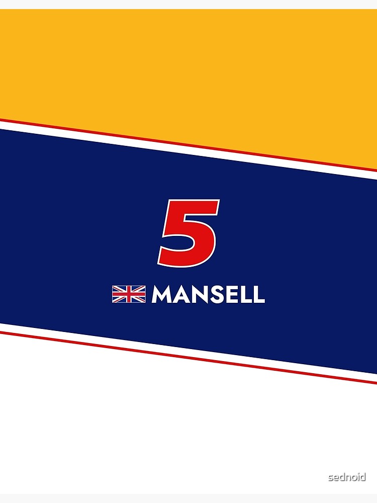 "F1 Legends - Nigel Mansell" Poster by sednoid | Redbubble
