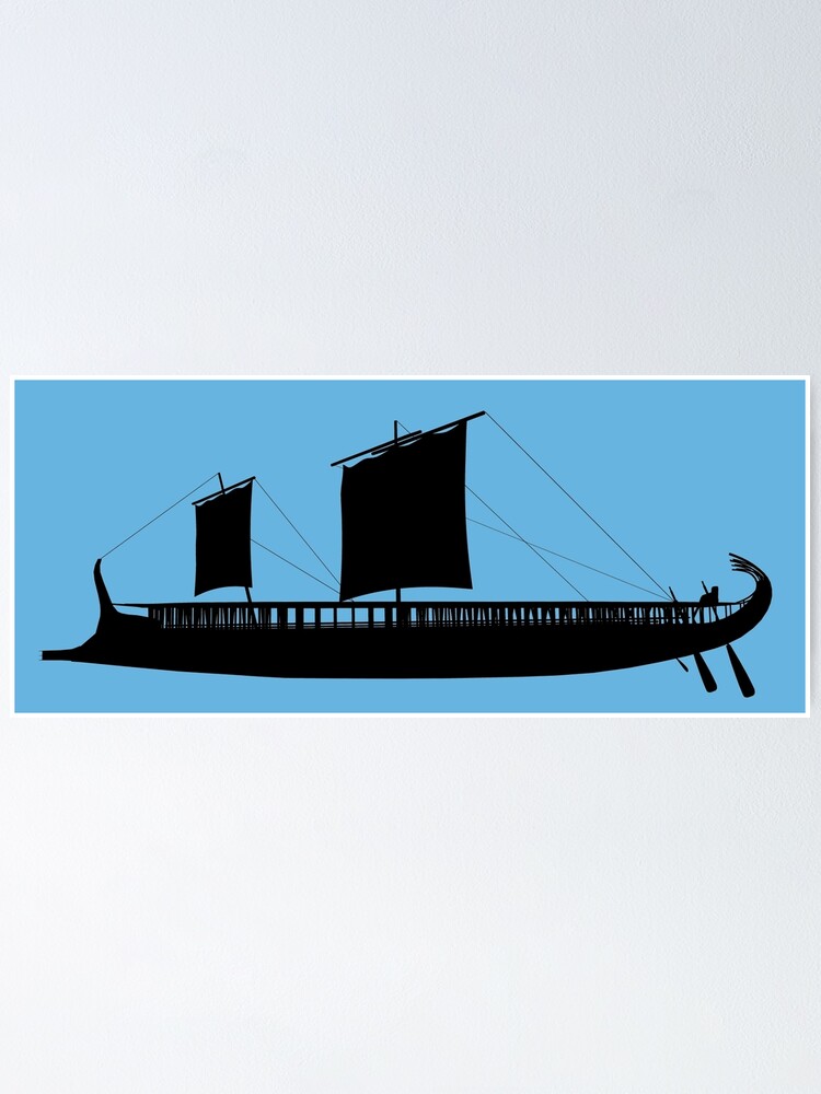 "Ancient Greek rowing warship, Triere" Poster for Sale by MIRO3D ...
