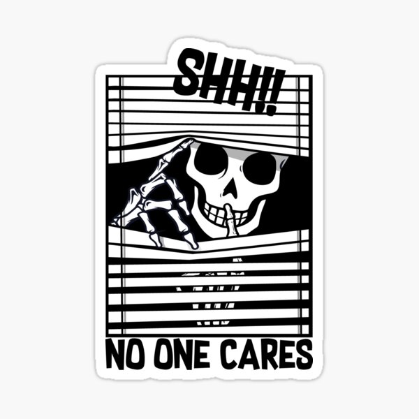 "Shh !! Don't scream. Funny Skeleton" Sticker for Sale by JPGrafico78 ...