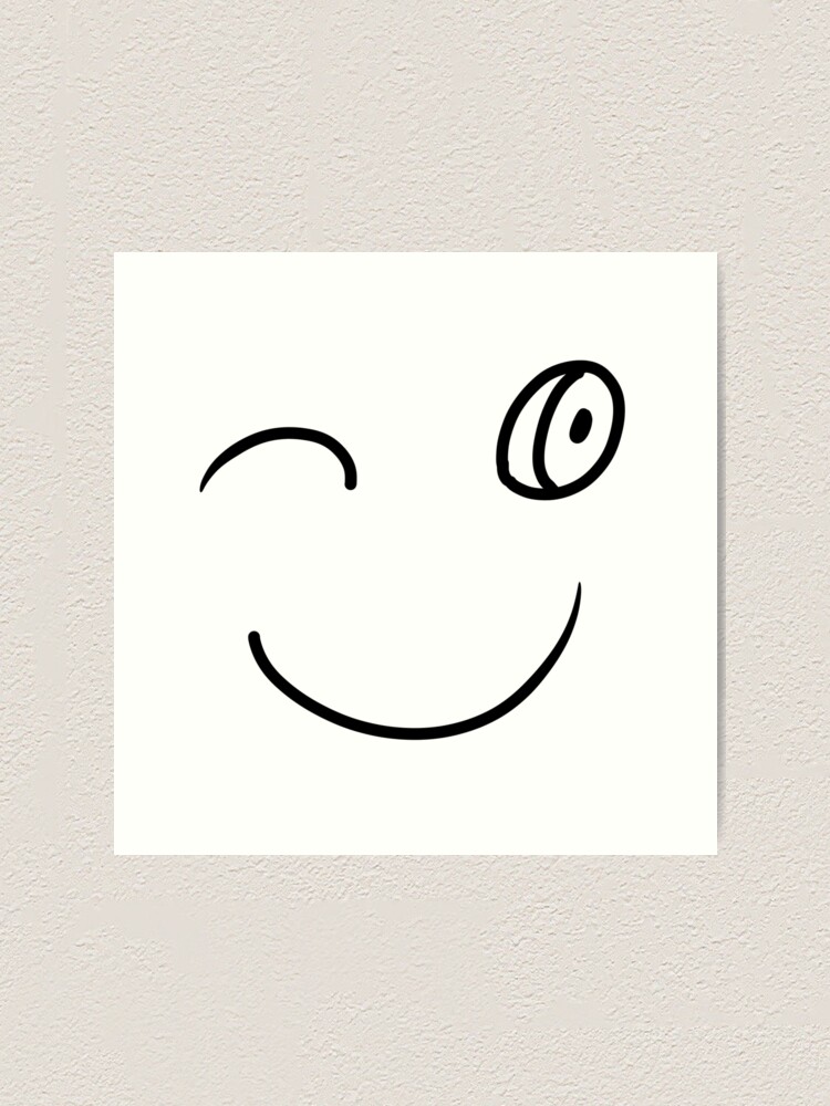 "cute wink smiley face" Art Print for Sale by MagmiteCreation | Redbubble