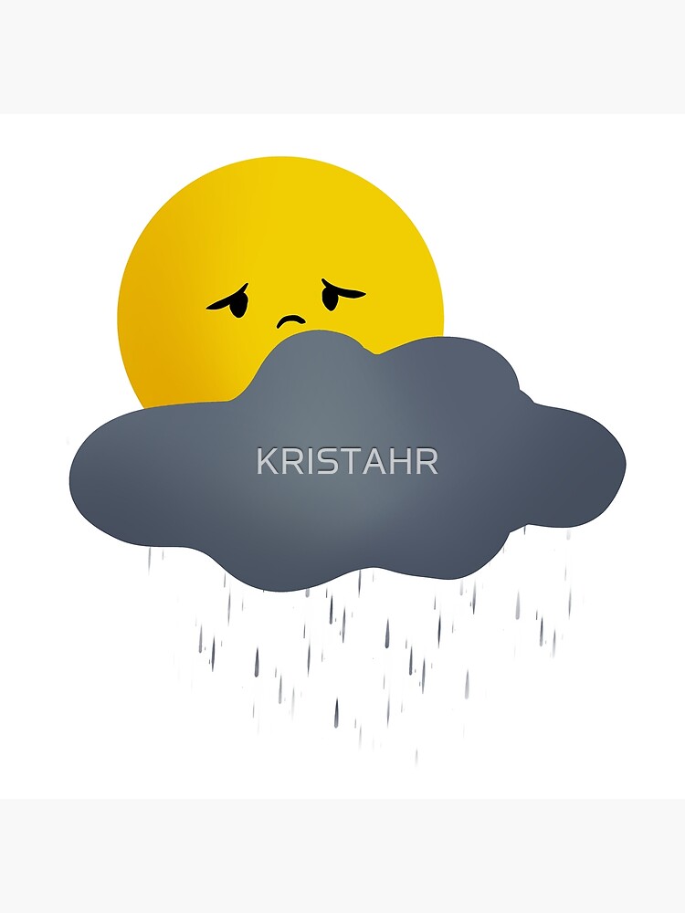 Lámina fotográfica «Sol triste llorando lloviendo está bien no estar ...