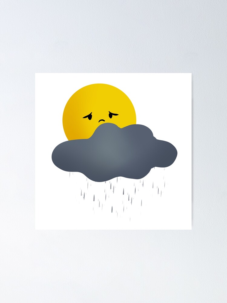 Póster «Sol triste llorando lloviendo está bien no estar bien» de ...