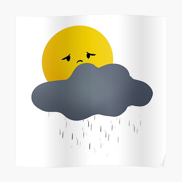 Póster «Sol triste llorando lloviendo está bien no estar bien» de ...