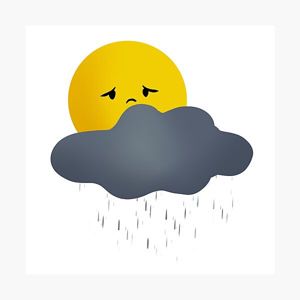 Lámina fotográfica «Sol triste llorando lloviendo está bien no estar ...