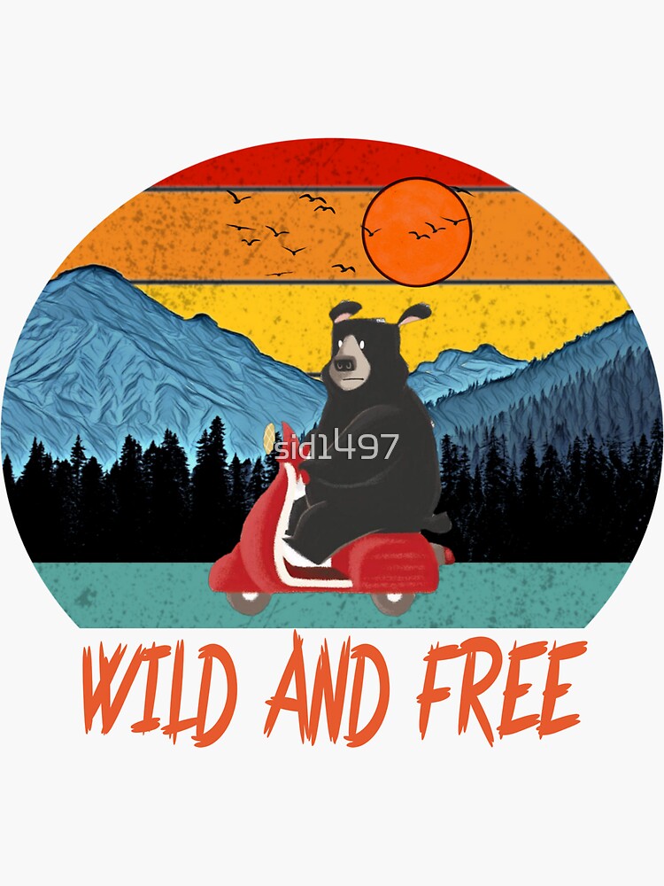"Wild and free" Sticker for Sale by sid1497 | Redbubble