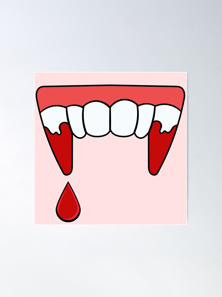 Crocs De Vampire Avec Du Sang Un Closep D'un Visage De Vampire Avec