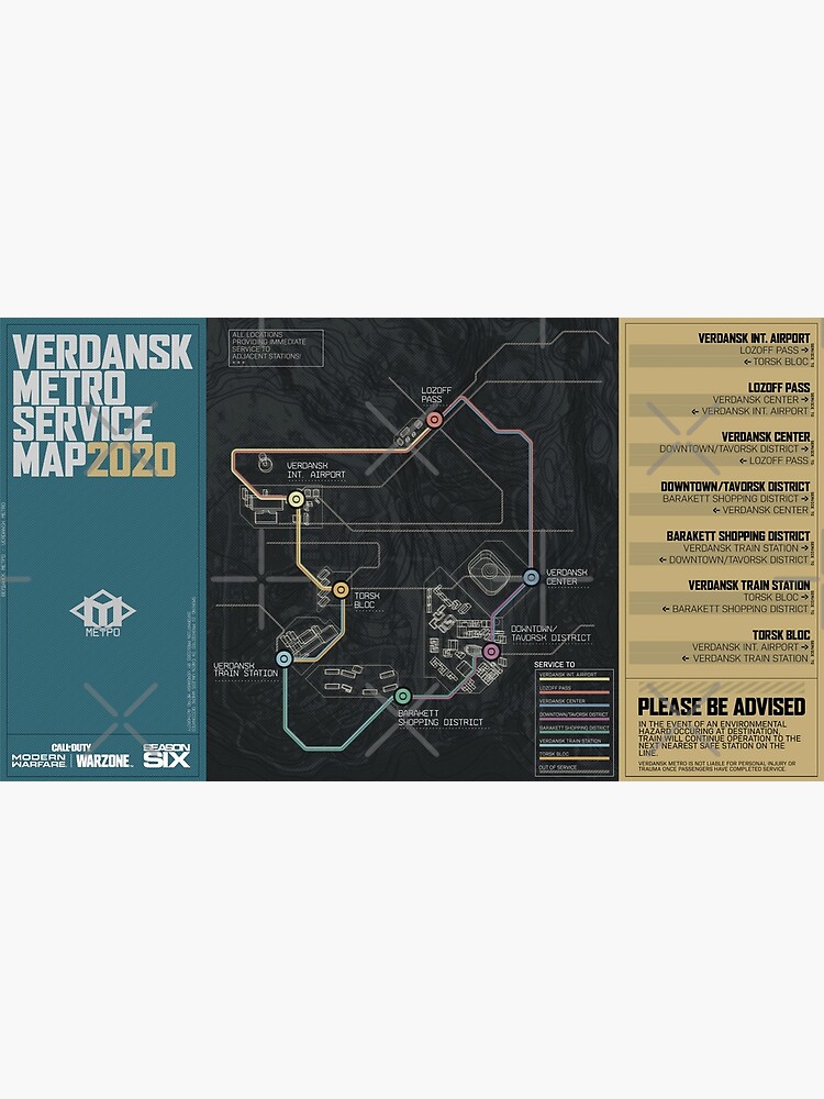 "COD WARZONE SUBWAY MAP" Photographic Print by DustyDinerMerch | Redbubble