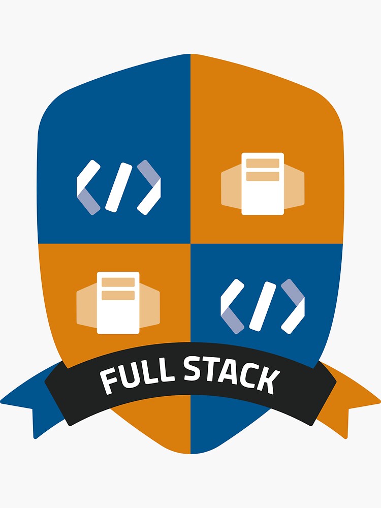 "Full Stack Developer Emblem" Sticker by yalco-dev | Redbubble