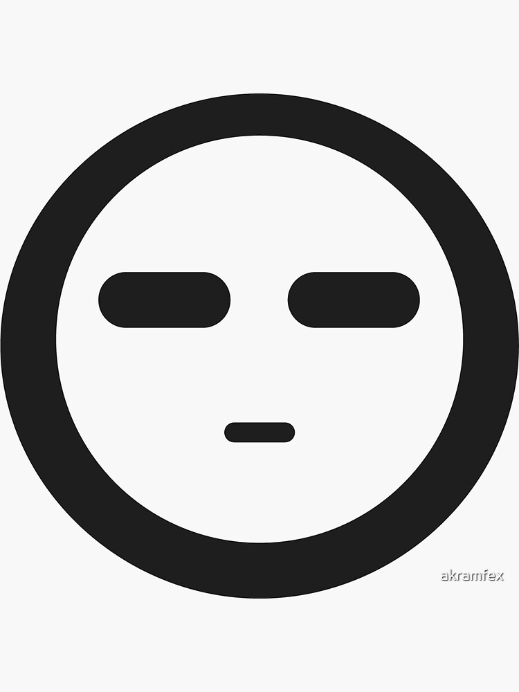 "No emotion face" Sticker for Sale by akramfex | Redbubble